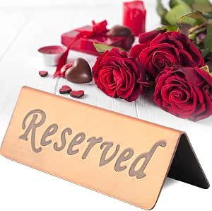 Amazon.com: STAINLESS STEEL RESERVED TABLE SIGN for Restaurant and ...