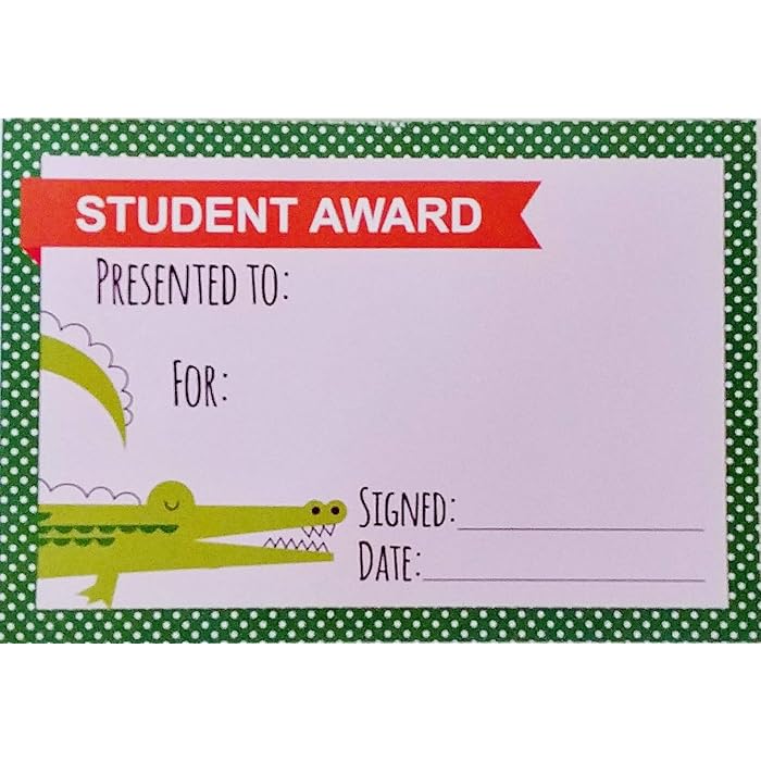 Buy Pack Set of Student Award Certificates with Alligator - Personalize ...