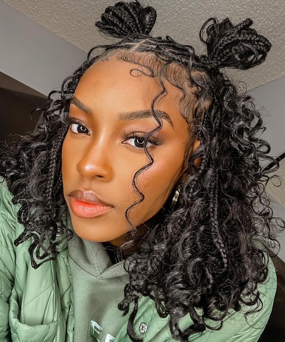 Amazon.com : 10 Inch Goddess Boho Box Braids Crochet Hair for Black ...