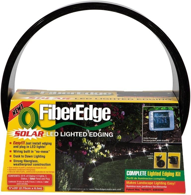 Amazon.com : FiberEdge - Solar LED Lighted Fiberglass Edging : Patio ...