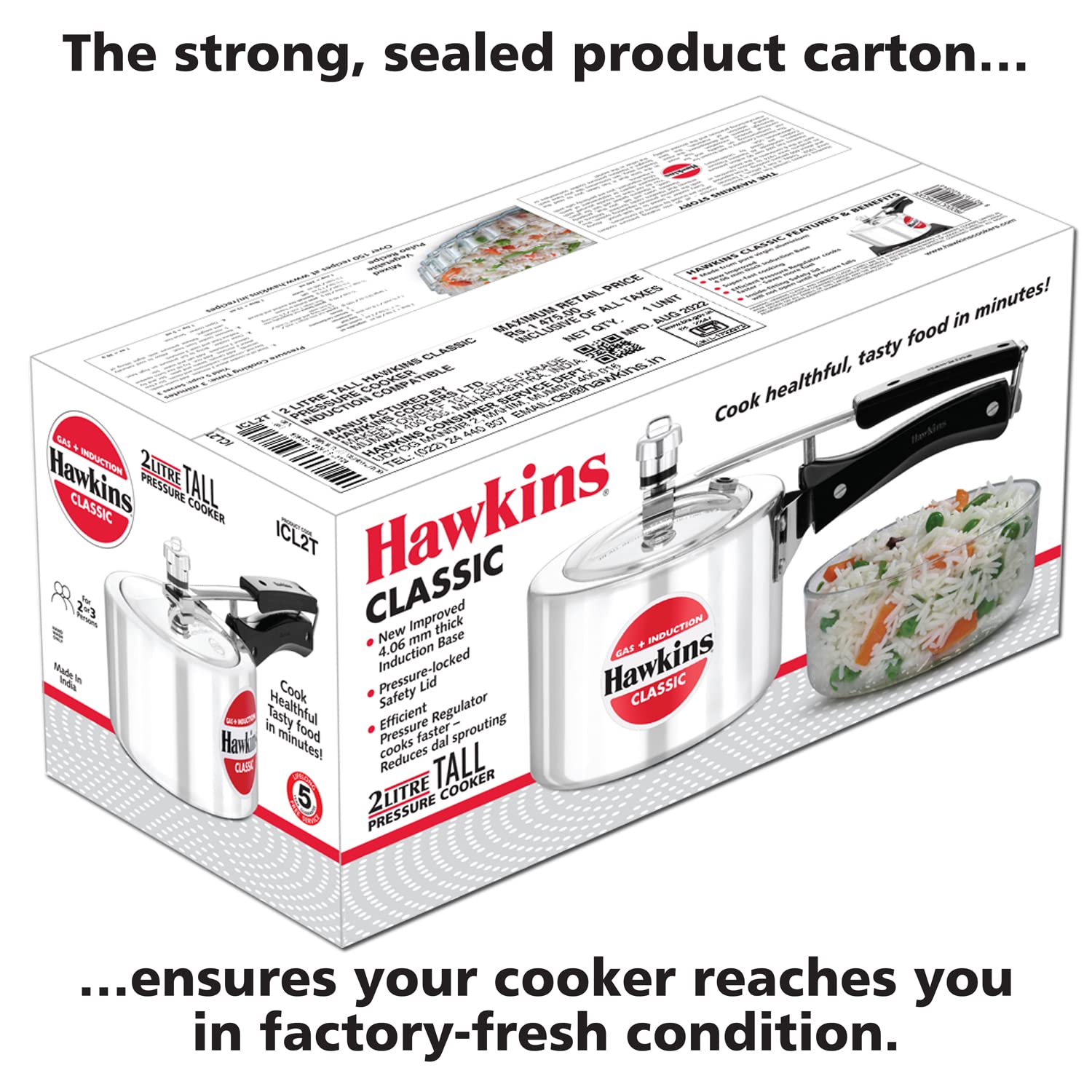 Snapklik.com : Hawkins Classic 2-Liter Inner Lid Aluminum Pressure ...