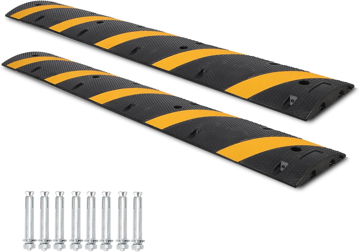 Amazon.com: Heavy Duty Speed Bumps for Driveway, 2 Pack 6Ft Rubber ...