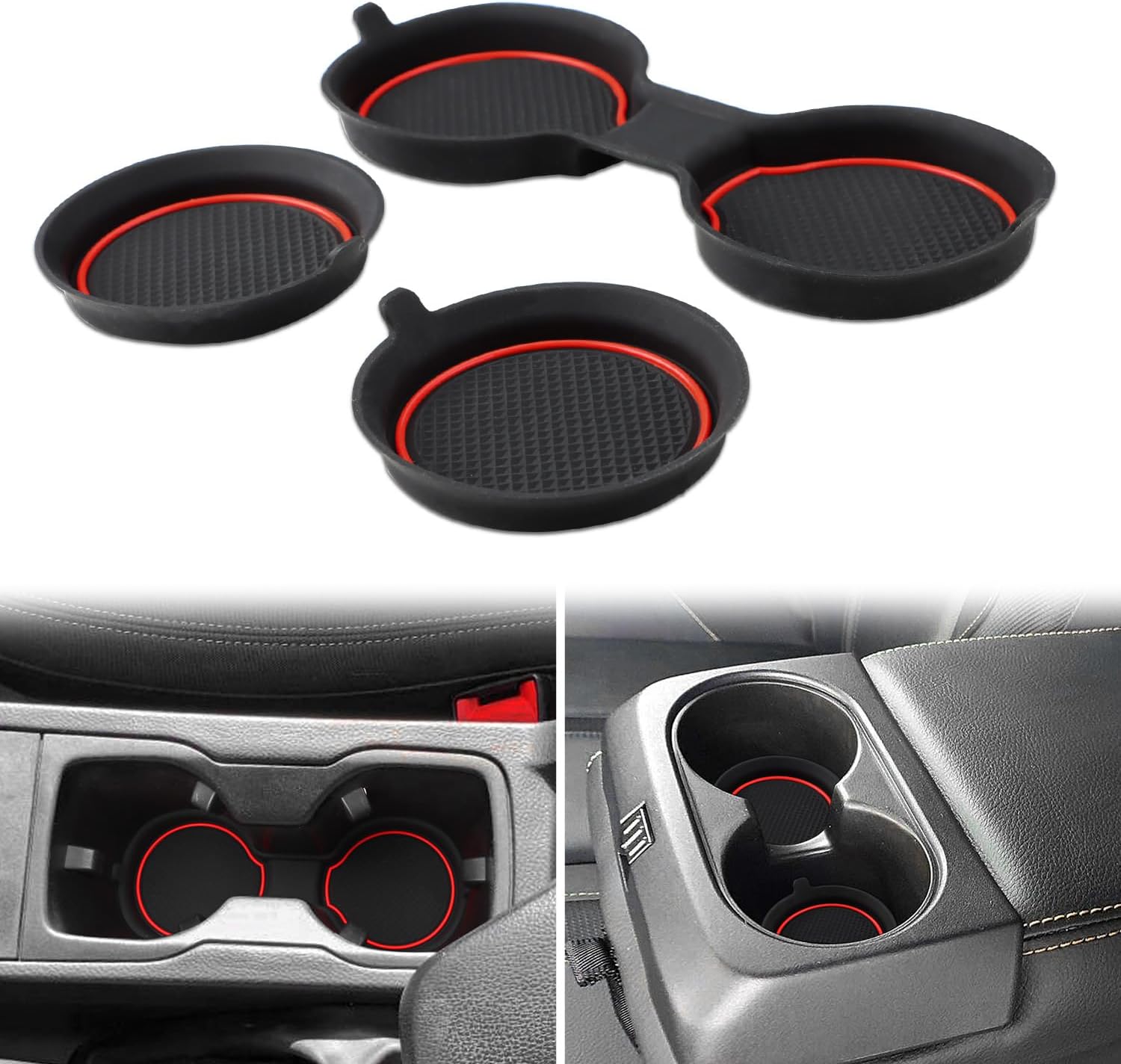 Amazon.com: Auovo 3D Cup Holder Insert Coasters Compatible with Ford ...