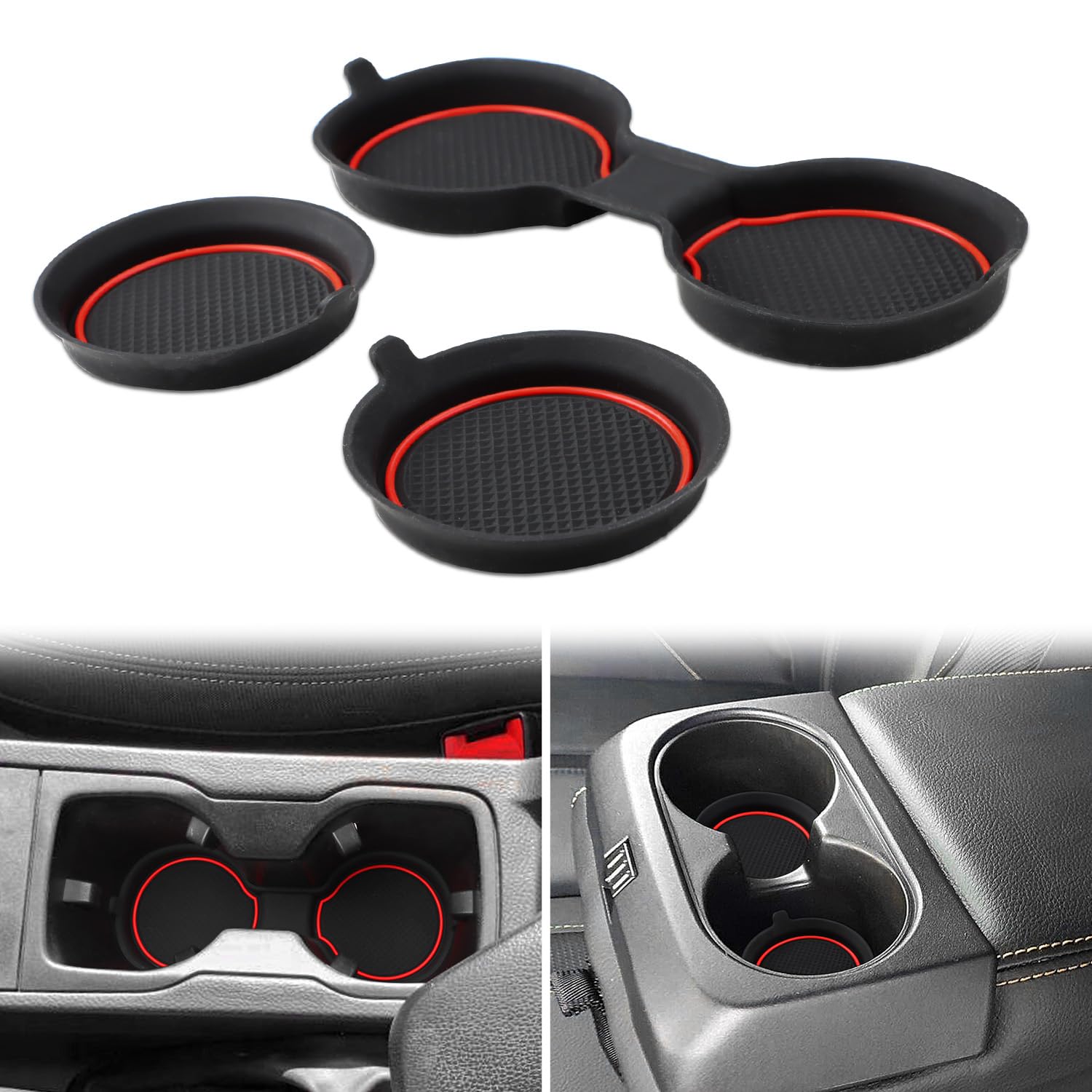 Amazon.com: Auovo 3D Cup Holder Insert Coasters Compatible with Ford ...