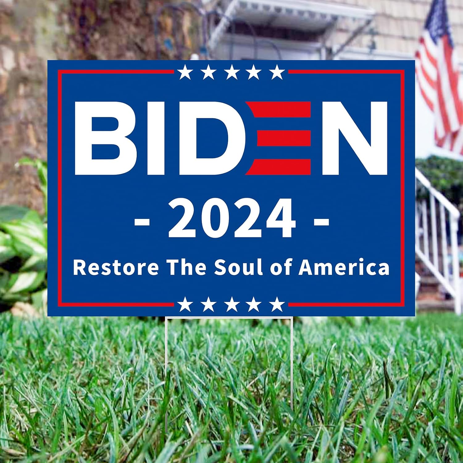 Amazon.com: Probsin Biden 2024 Yard Sign with Metal H Stakes Double ...
