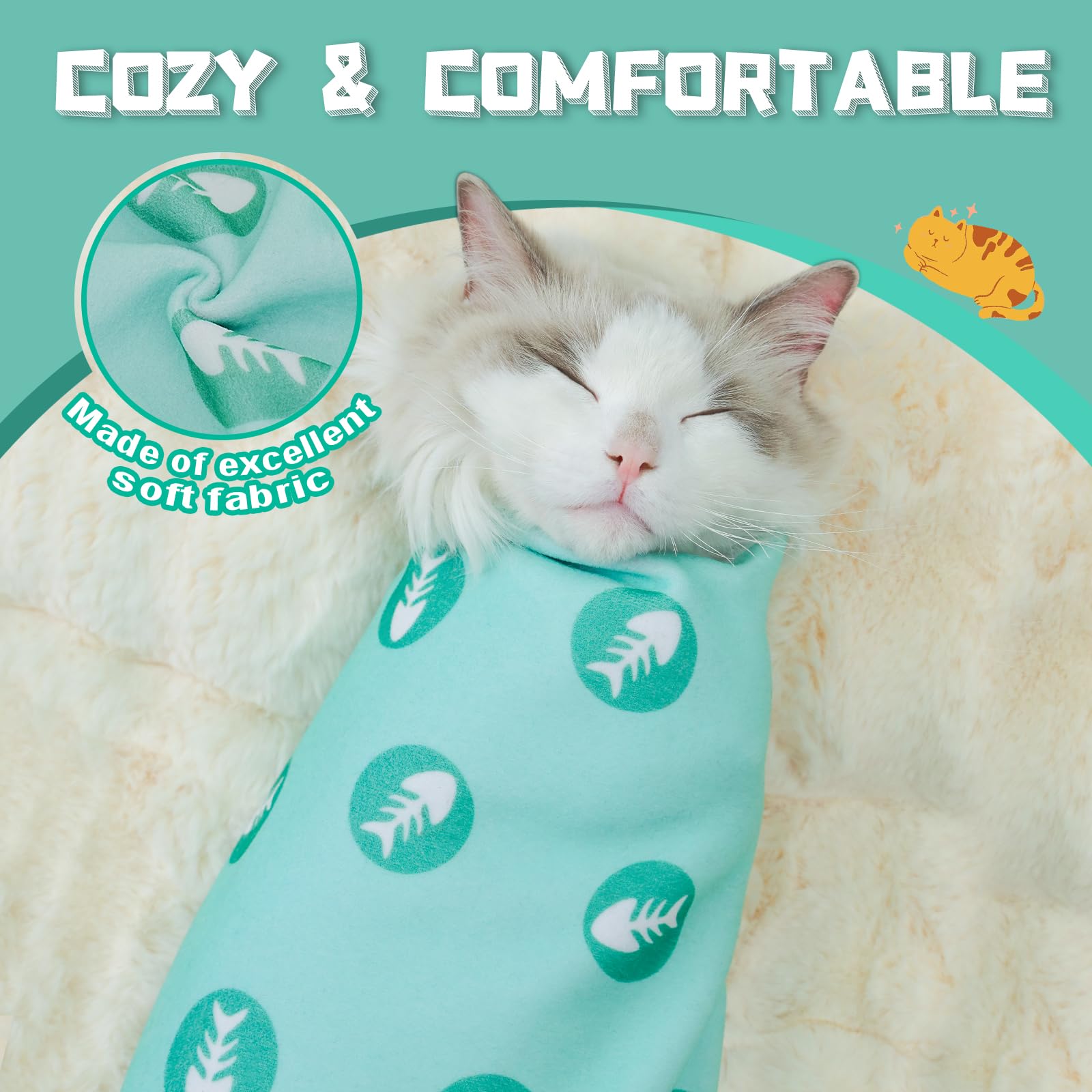 Snapklik.com : Cat Wrap For Cutting Nails, 2025 Self-Adherent Cat ...