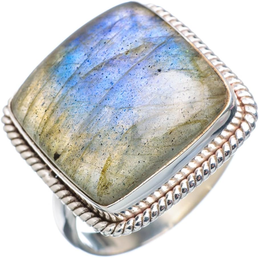 Amazon.com: Large Labradorite 925 Sterling Silver Ring Size 10.75 ...