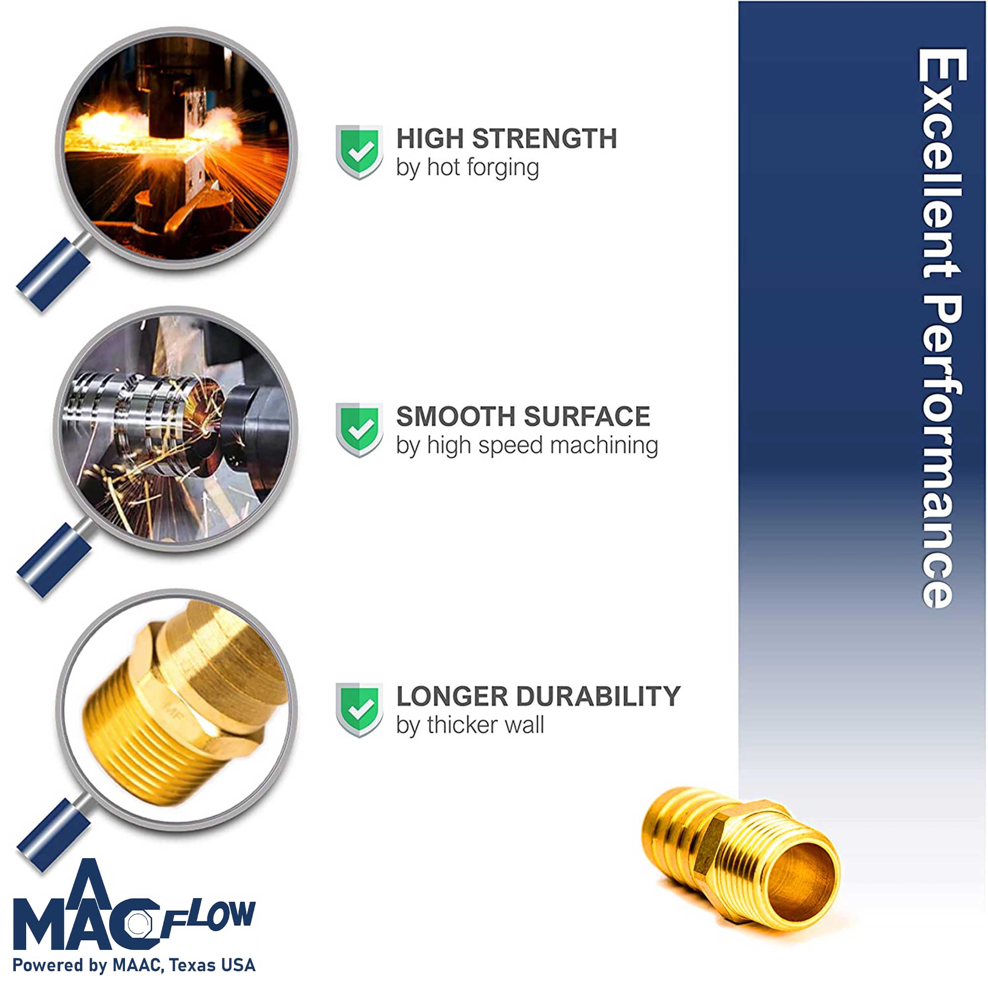 MAACFLOW 真鍮有刺ホース継手 1/4インチホースIDバーブ x 3/8インチオスNPTアダプターカプラーコネクタ (2個パック) Amazon.co.jp: MAACFLOW 真鍮有刺ホース継手 1/8インチホースIDバーブ