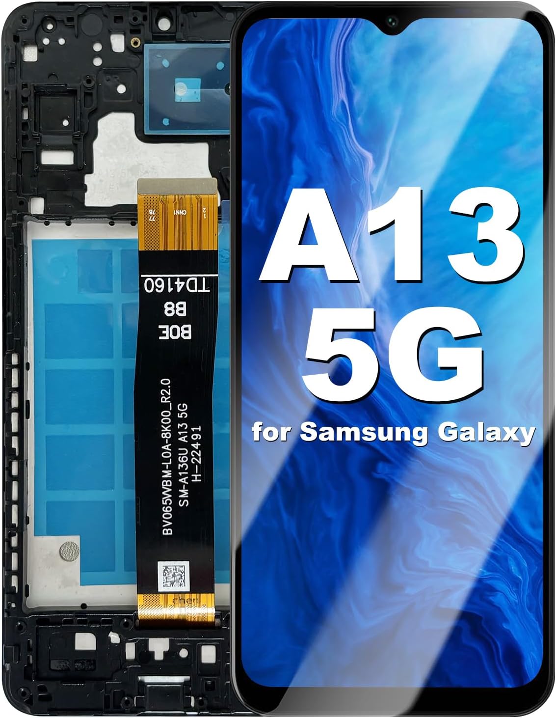 Amazon.com: for Samsung Galaxy A13 5G Screen Replacement with Frame ...
