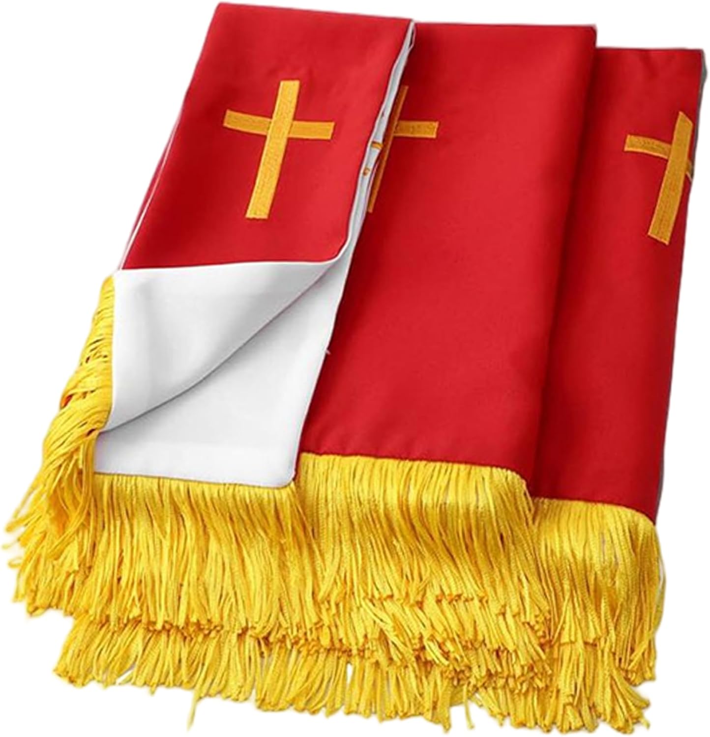 Amazon.com: Set of 3 Reversible Parament Includes Red Table Runner ...