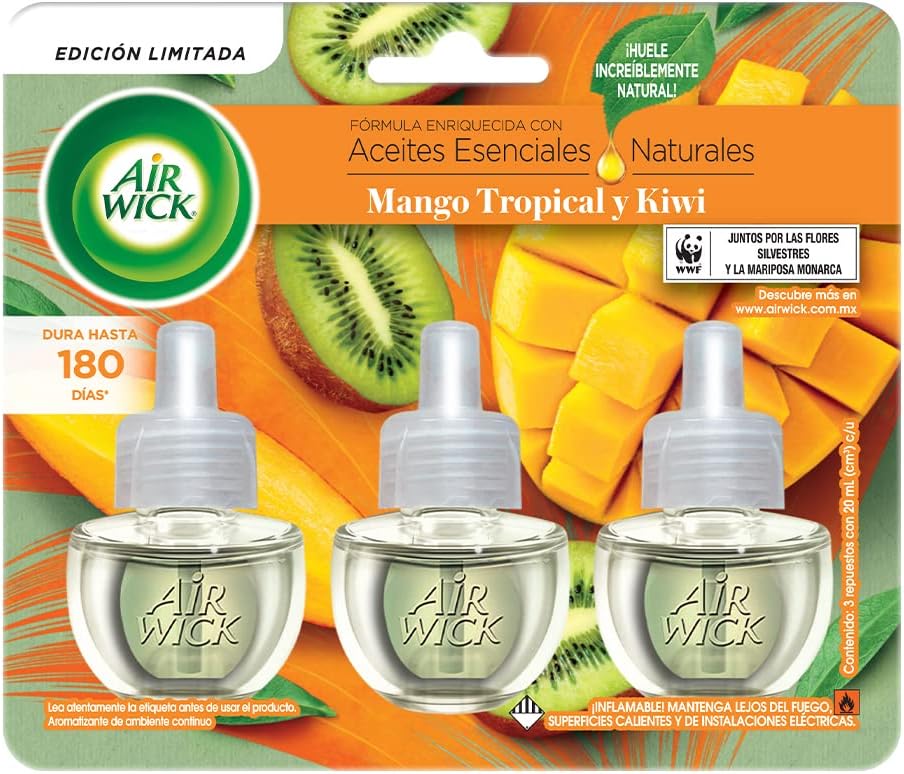 Air Wick® Aromatizante de Ambiente Continuo Aroma Mango Tropical y Kiwi ...