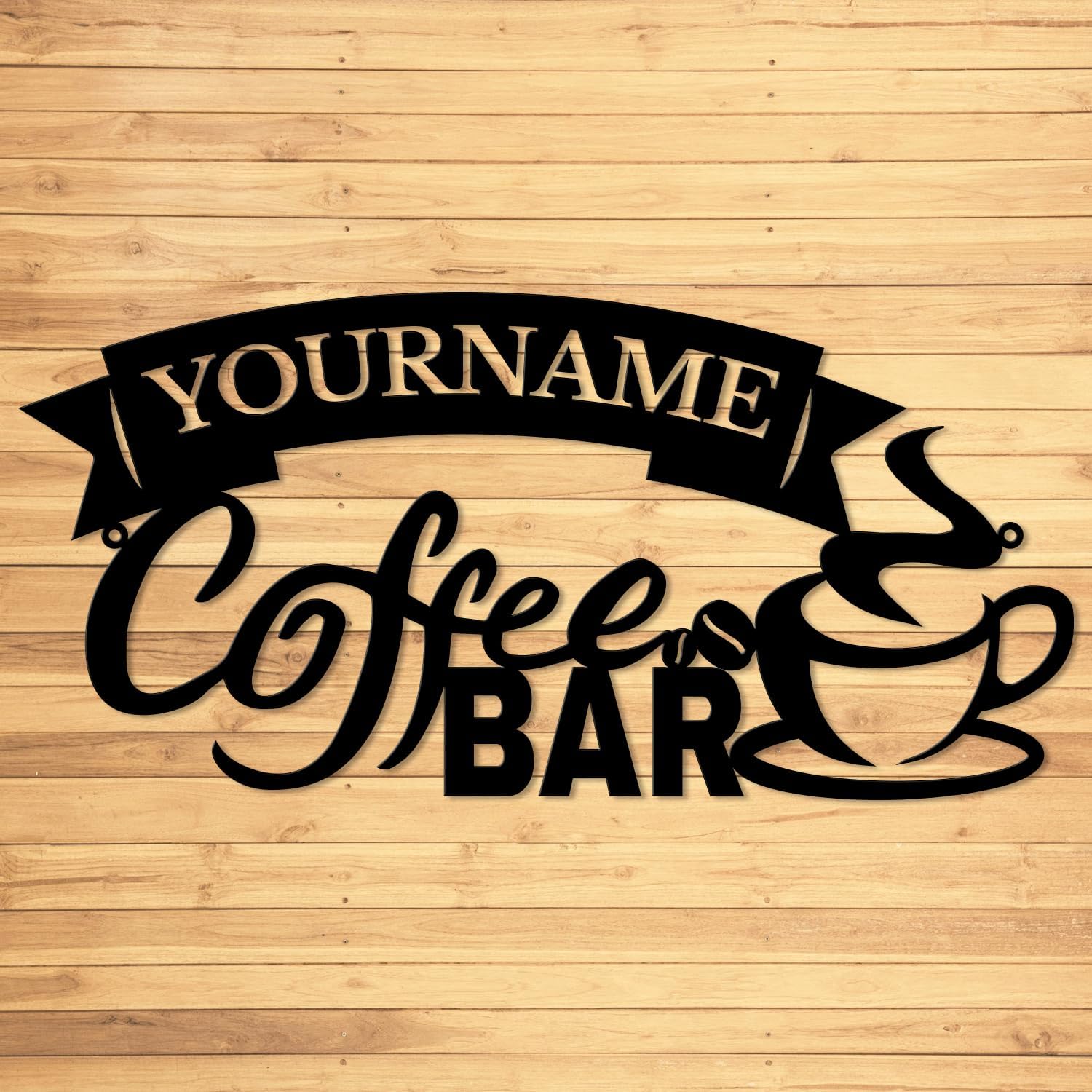 Amazon.com: Custom Metal Coffee Bar Signs - Personalized Coffee House ...