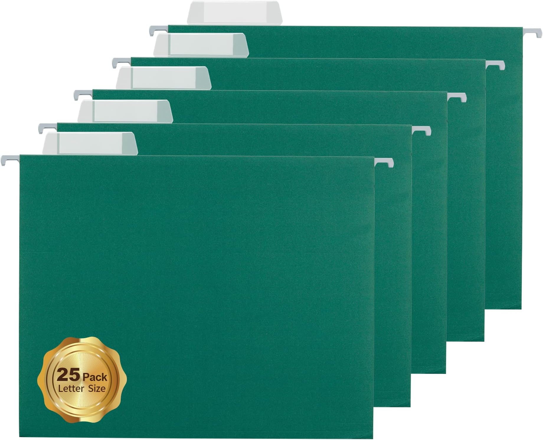 Amazon.com : 25 Packs Hanging File Folders Green,Letter Size 8.5x11 ...