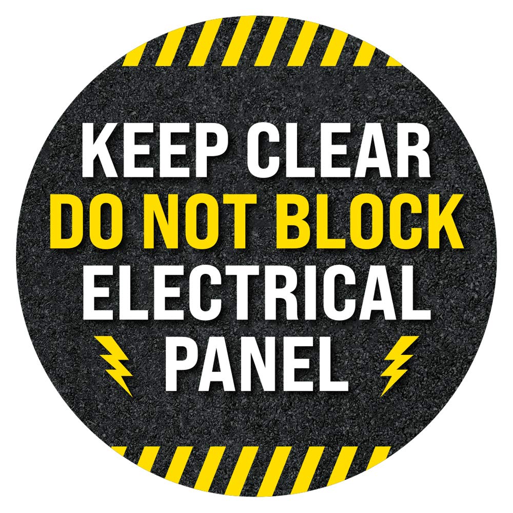 Amazon.com: Do Not Block Electrical Panel Floor Decal (KEEP CLEAR DO ...