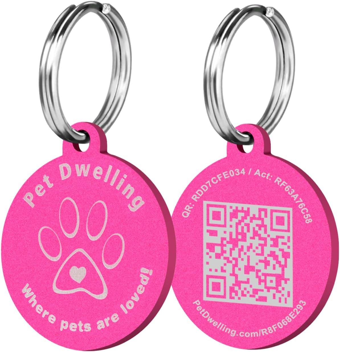 Amazon.com: Pet Dwelling Advanced QR Code Pet ID Tags for Small to ...