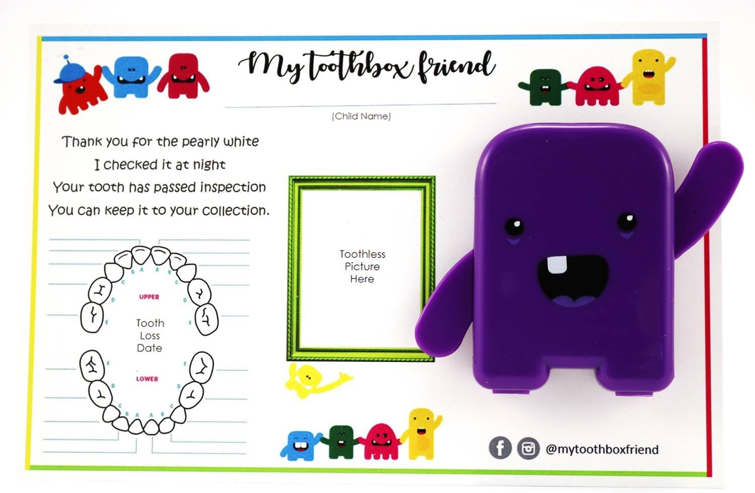 Amazon.com: My Toothbox Friend Keepsake Purple for Tooth Fairy