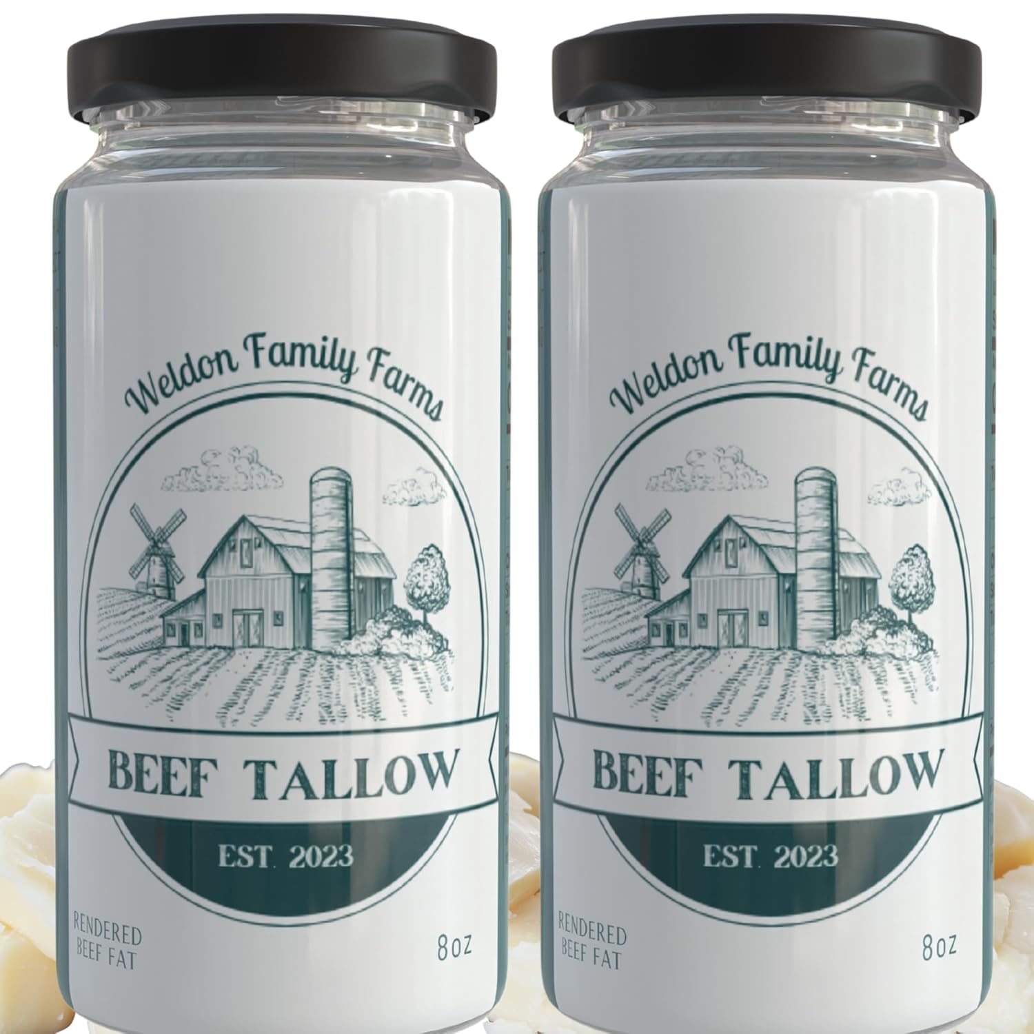 Amazon.com: Weldon Family Farms, Rendered Beef Tallow for Cooking, 2 ...