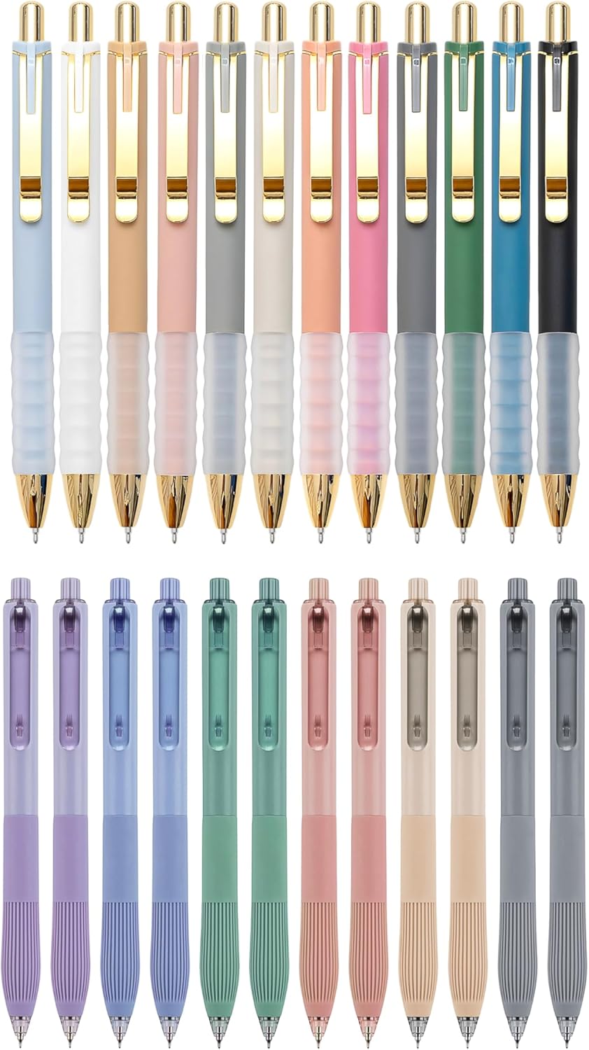 Amazon.com : Linbsunne 12-count Black Ballpoint Pens(1.0mm) and 12 ...