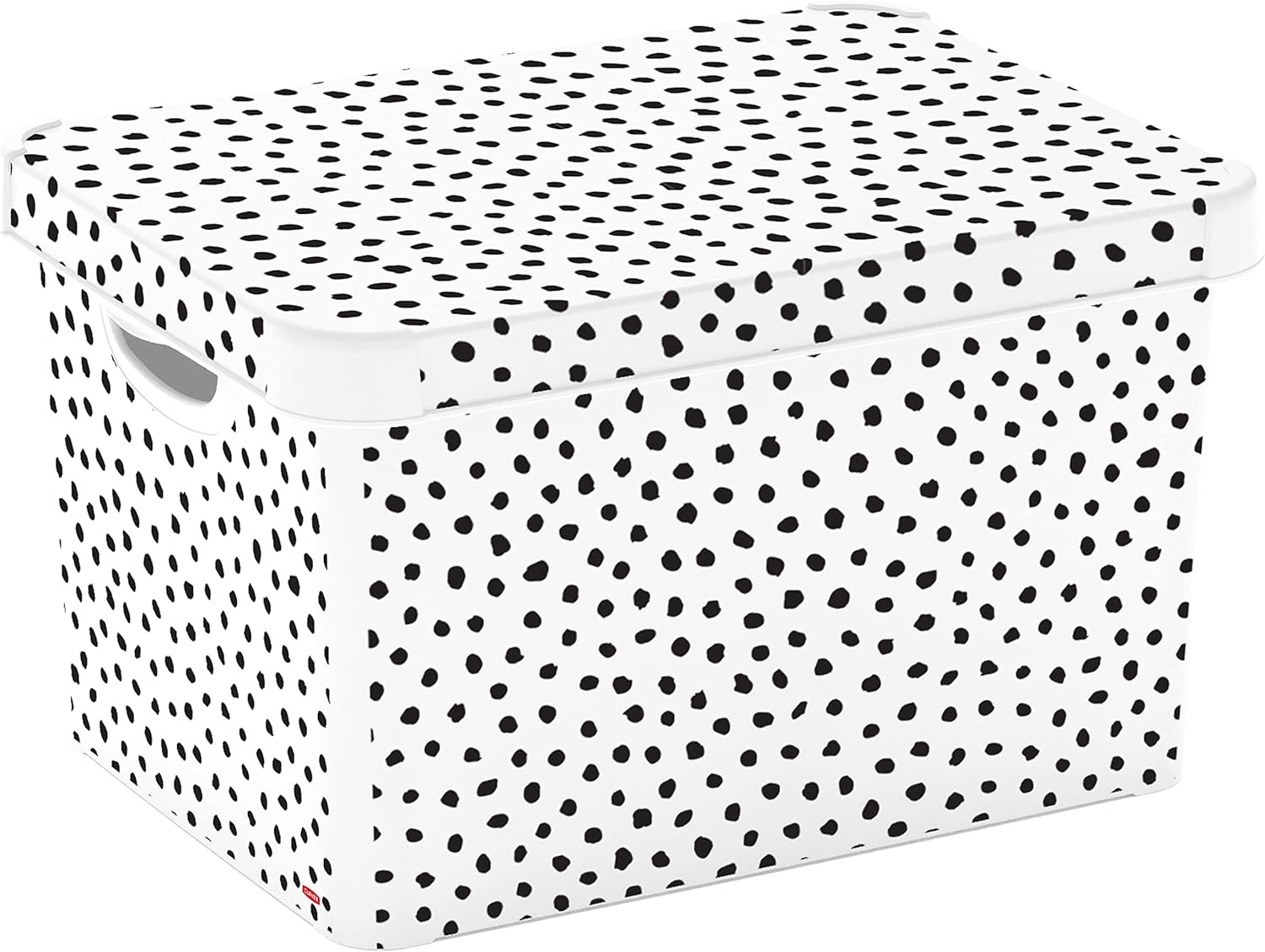 Curver Stockholm Deco Storage Box, 22 Litres - Dalmatian, White ...