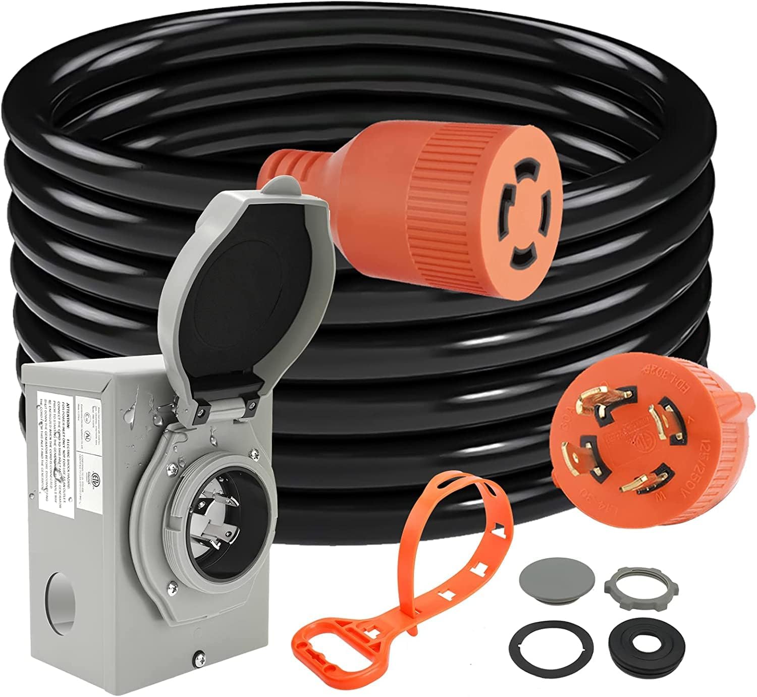 Amazon.com: HENGYI L5-30P to Three NEMA 5-15R Heavy Duty Generator Cord ...