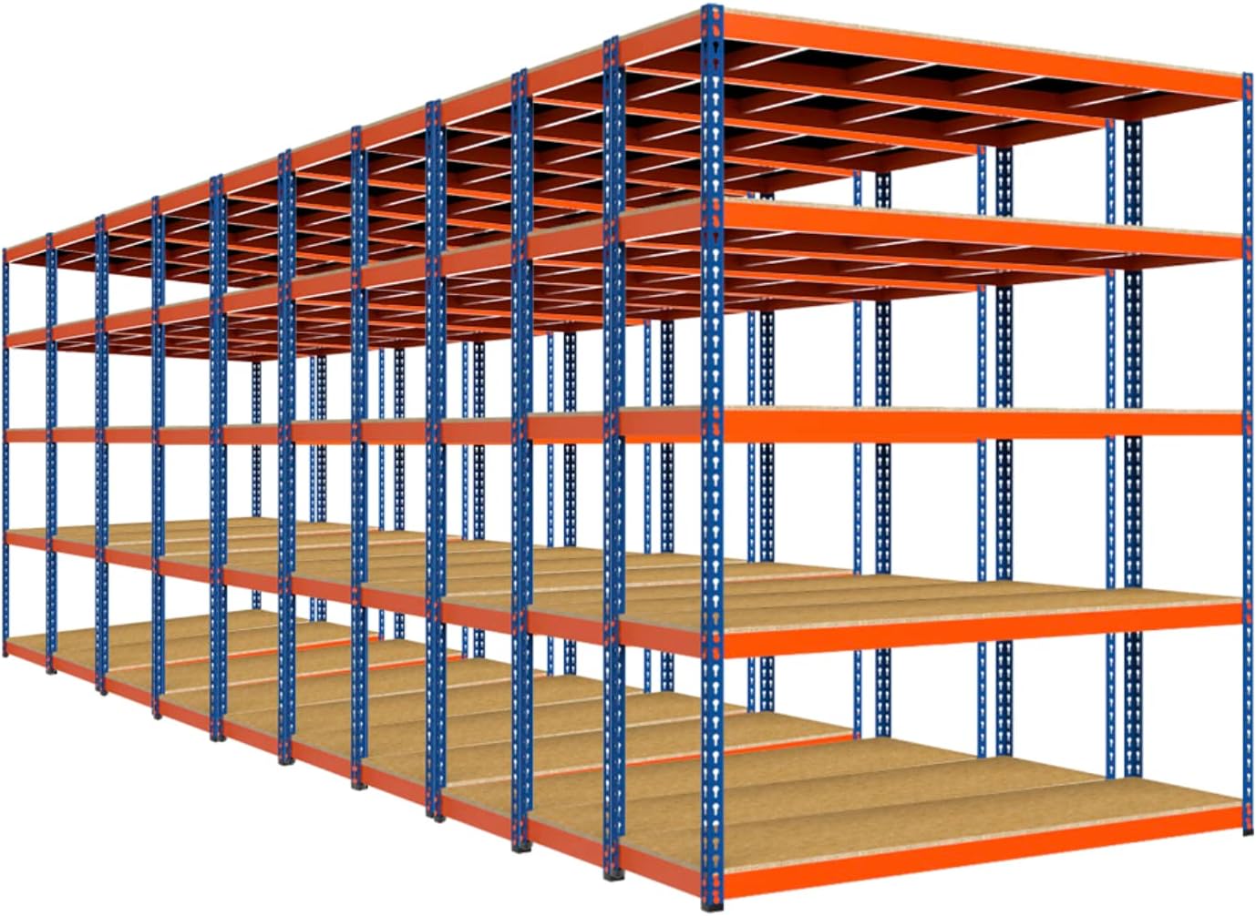 10 x Extra Heavy Duty Garage Racking Shelving Unit 3000mm H x 2000mm W ...