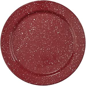 Amazon.com | Park Designs Granite Red Enamelware Dinner Plate Set of 4 ...