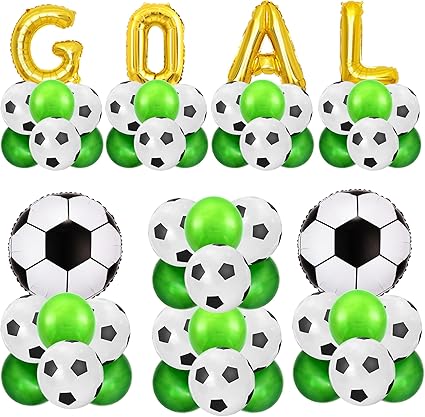 Amazon.com: Soccer Balloons Soccer Party Decorations GOAL Balloons for ...