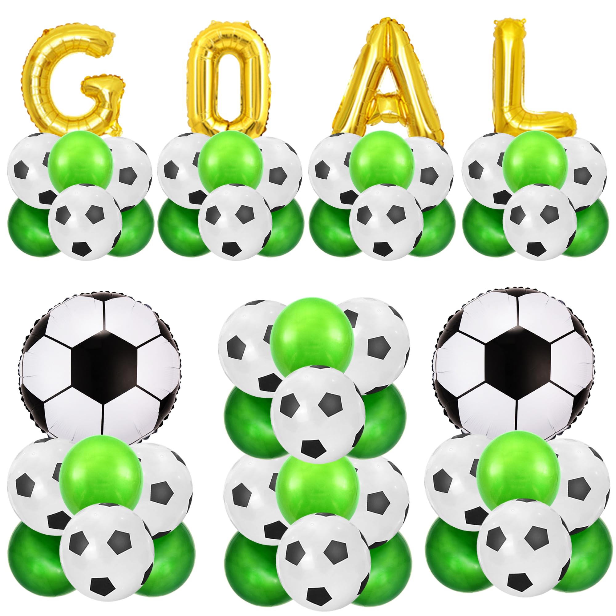 Amazon.com: Soccer Balloons Soccer Party Decorations GOAL Balloons for ...