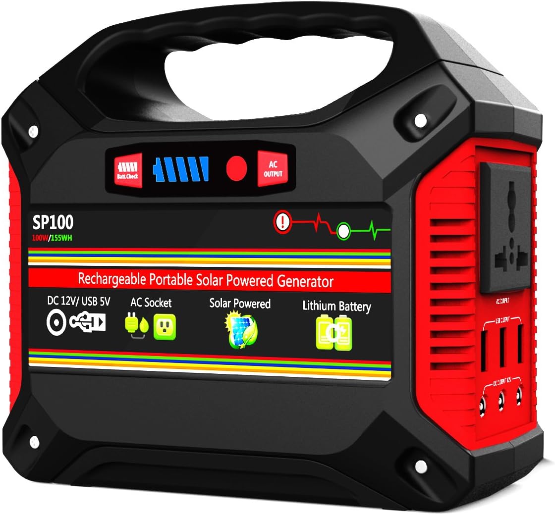 Batería recargable generador de energía portátil,155WH/42000mAh Solar ...