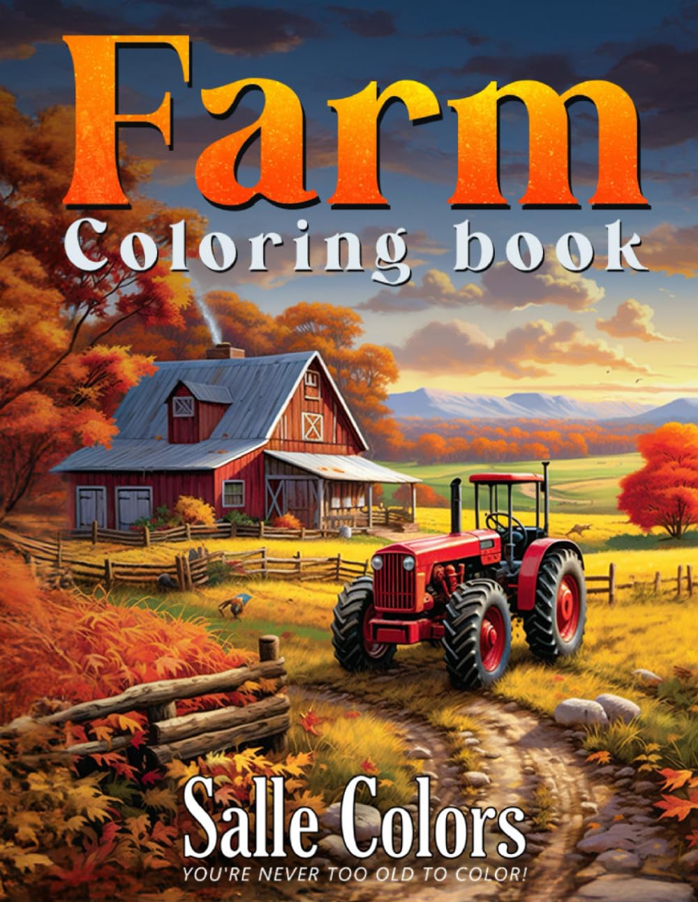Amazon.com: Farm Coloring Book: Relaxing Country Scenes for Adults ...