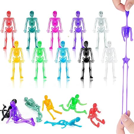 10 Pack Halloween Stretchy Skeletons, Halloween Stretchy Toys ...