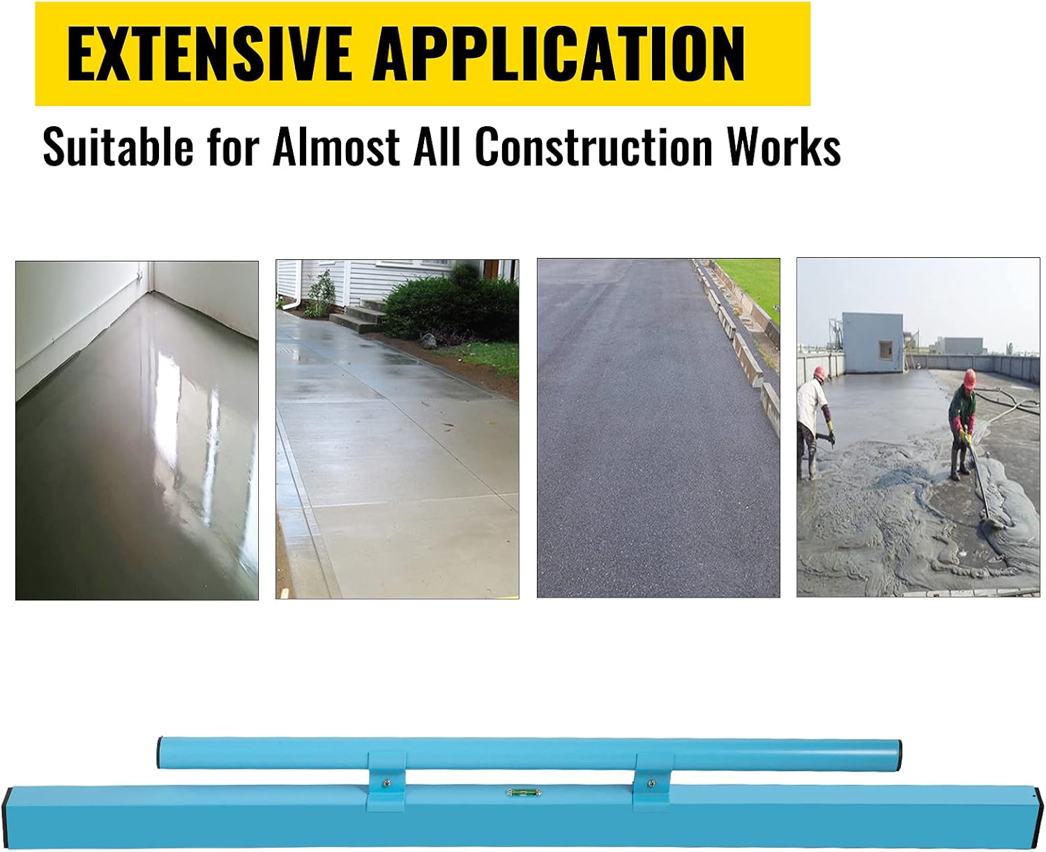 VEVOR Combo Concrete Screed, 48 Aluminum Screed Board, Concrete Screed ...