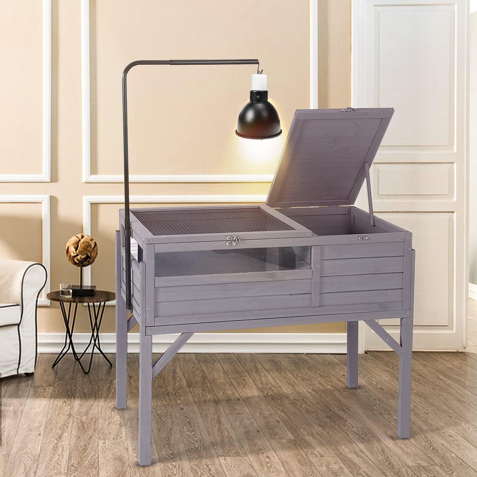 Amazon.com : Tortoise Habitat Wooden Tortoise House with Lamp Holder ...