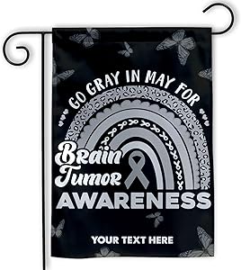 Amazon.com : MAIANEY (12"x18") Brain Tumor Awareness Garden Flag Go ...