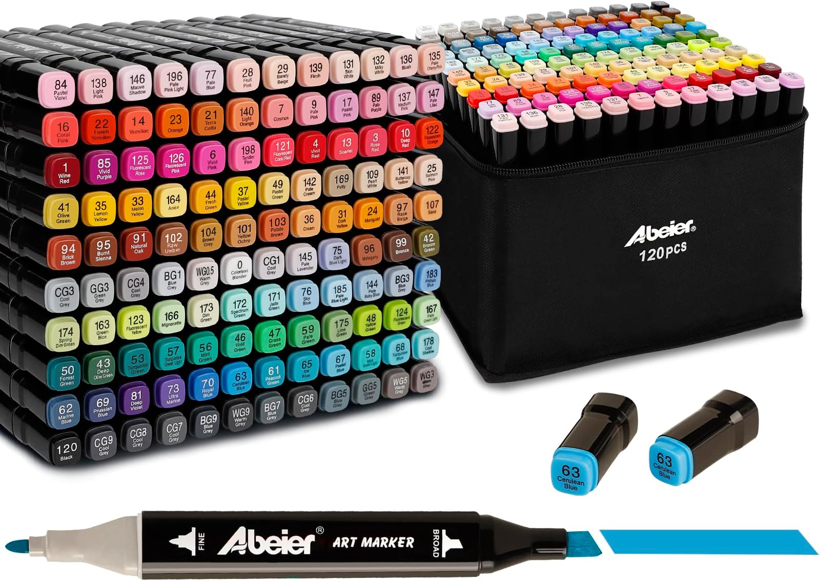 Amazon.com : Alcohol Markers, 80 Colors Art Drawing Markers Set for ...