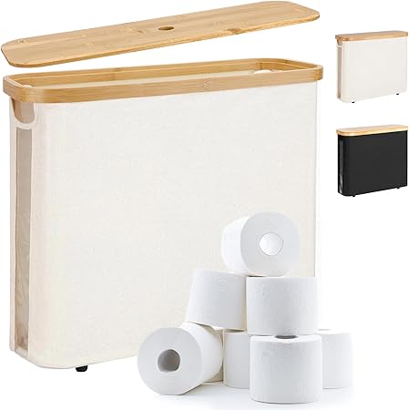 Amazon.com: Decorelement Toilet Paper Basket, Bamboo Toilet Paper ...
