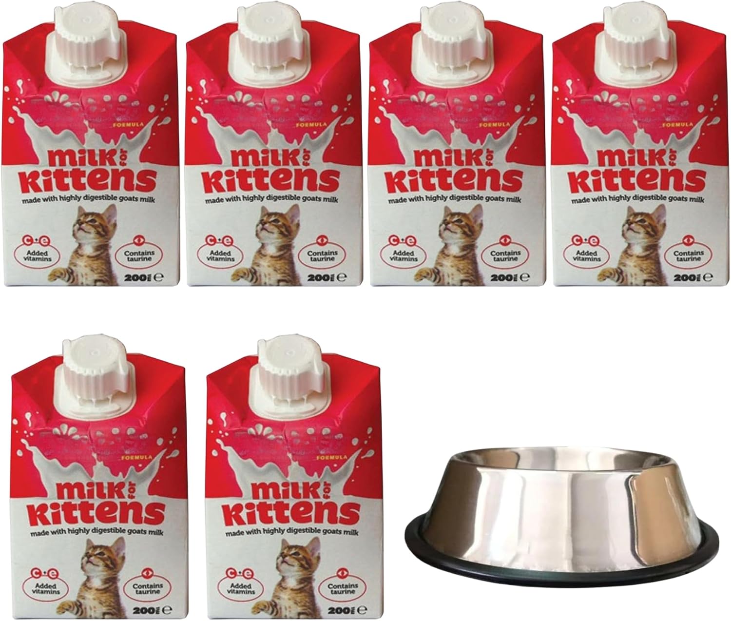 Top Life Formula Kitten Milk (200ml) - Pack of 6 Kitten Milk for Cats ...