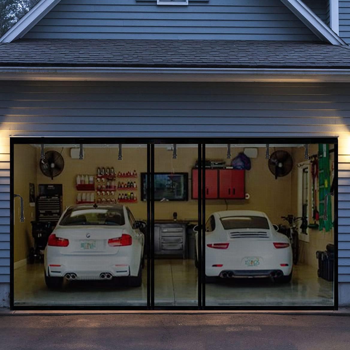 Lifestyle Screens Garage Door Screen 7'H with Standard Screen Material ...