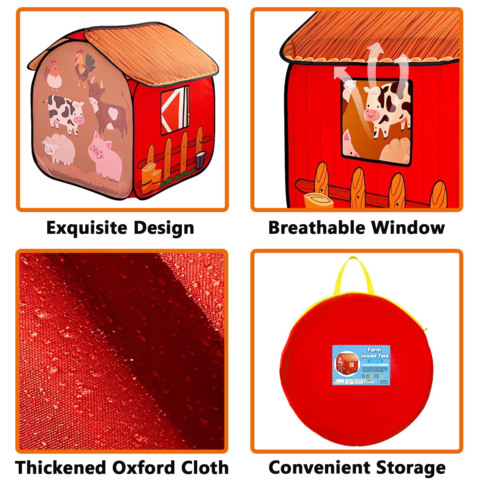 Snapklik.com : Kids Play Tent, Pop Up Barn Play Tent For Kids ...