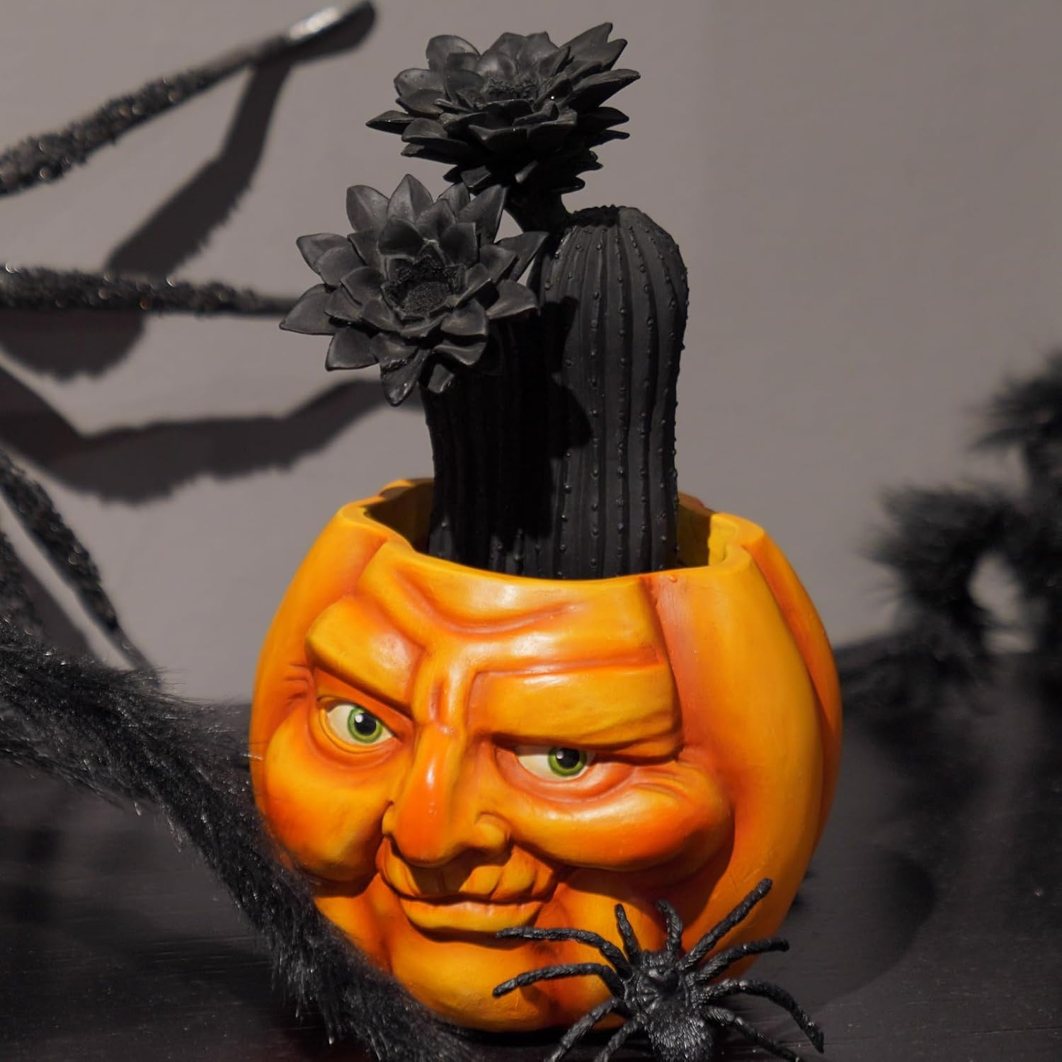 Amazon.com: DiliComing Halloween-Decorations Wicked Pumpkin Pots-Head ...
