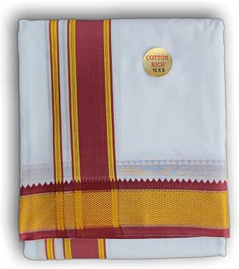 Exclusive Dhoties Men's Traditional Pure Cotton Mayilkann Ganga Jamuna ...