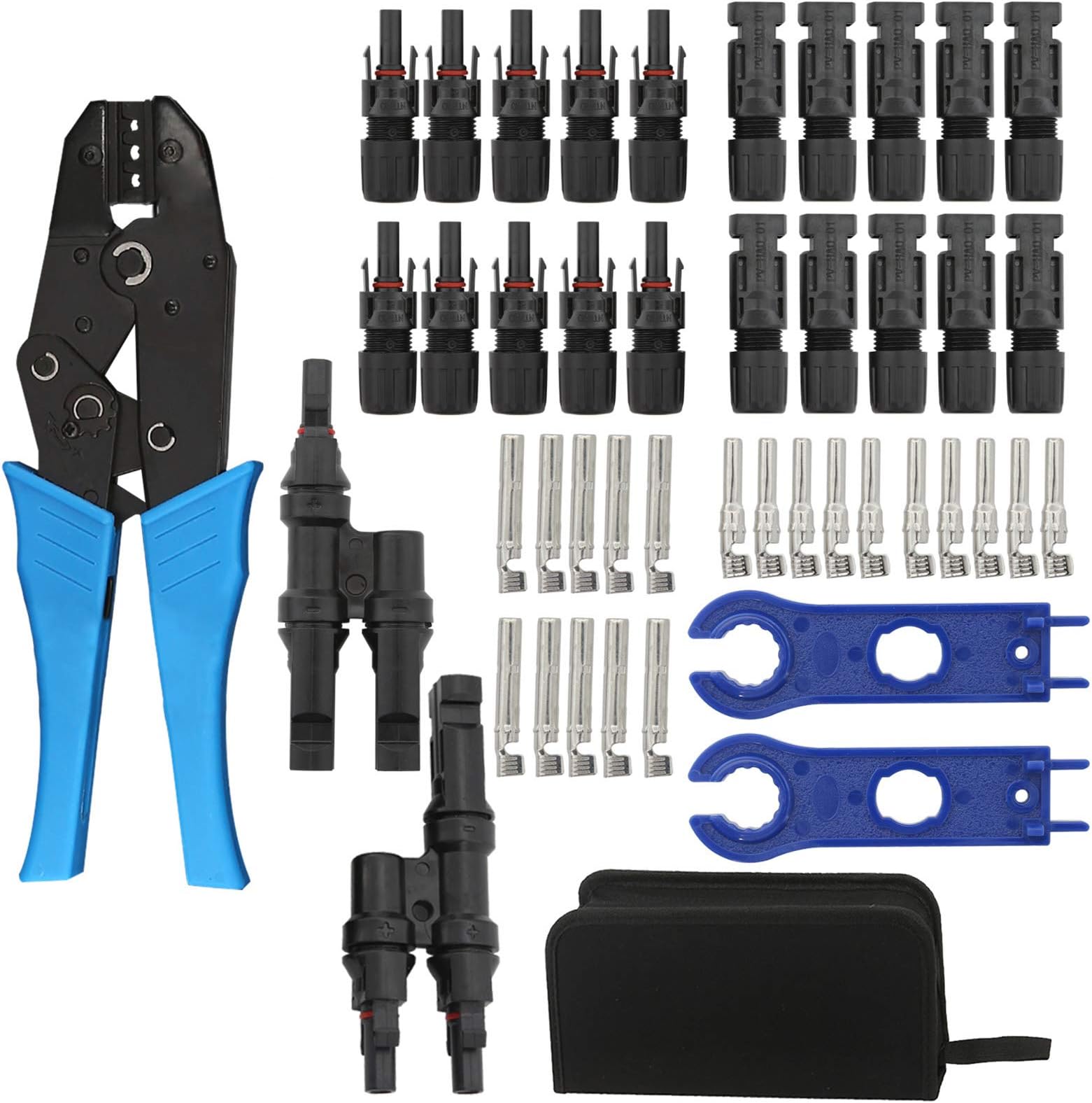 Amazon.com: Keadic Solar Crimping Tools, Wire Stripper, 5 Pairs of Male ...