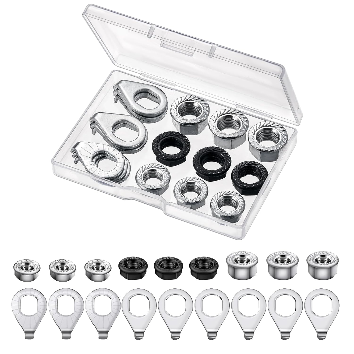 Amazon.com: Zacro 18pcs Bike Wheel Axle Nut and Bicycle Hub Safety ...