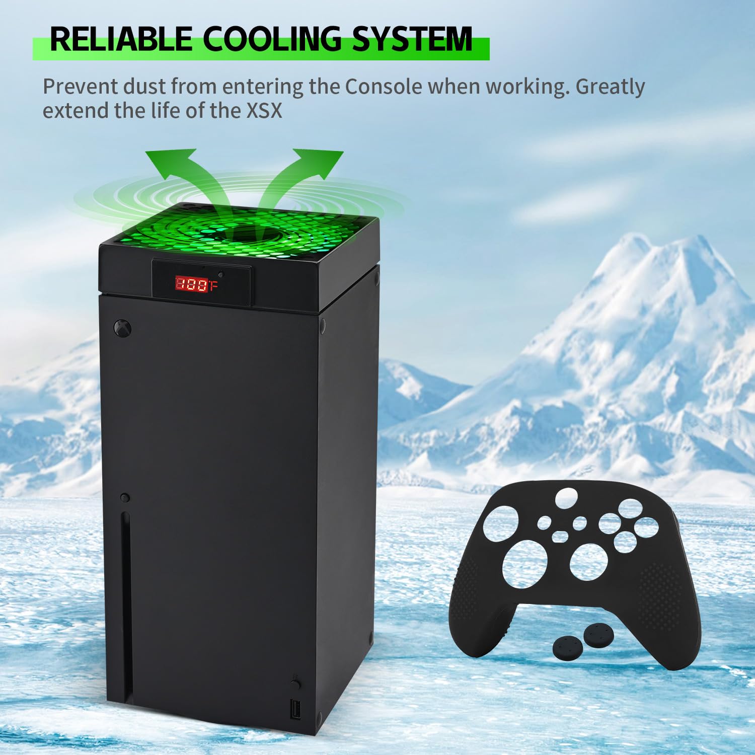 RGB Cooling Fan Xbox Series X Cooling Fan With RGB Lights - 3 Speed ...