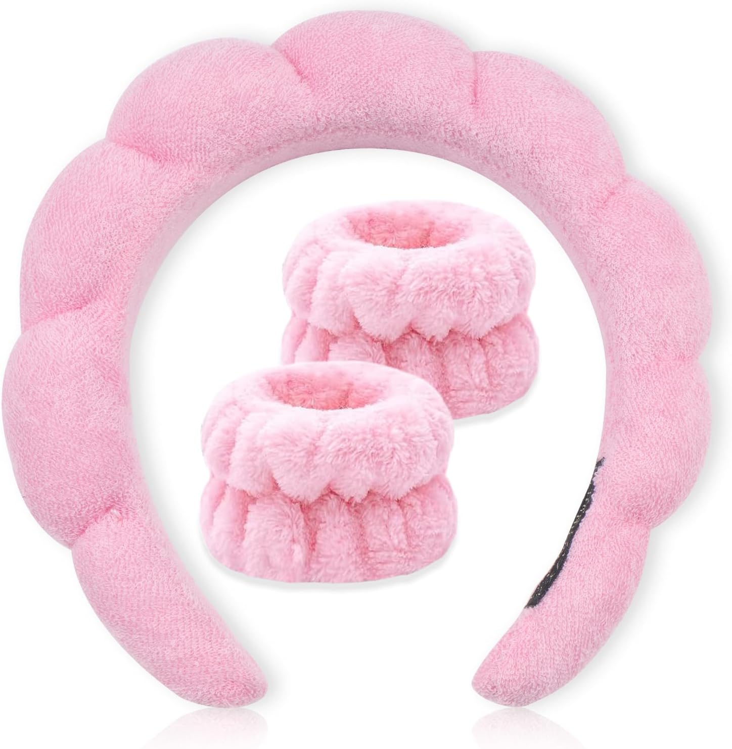 Amazon.com : BLAAROOM Spa Headband & Wristband Set for Women Soft ...