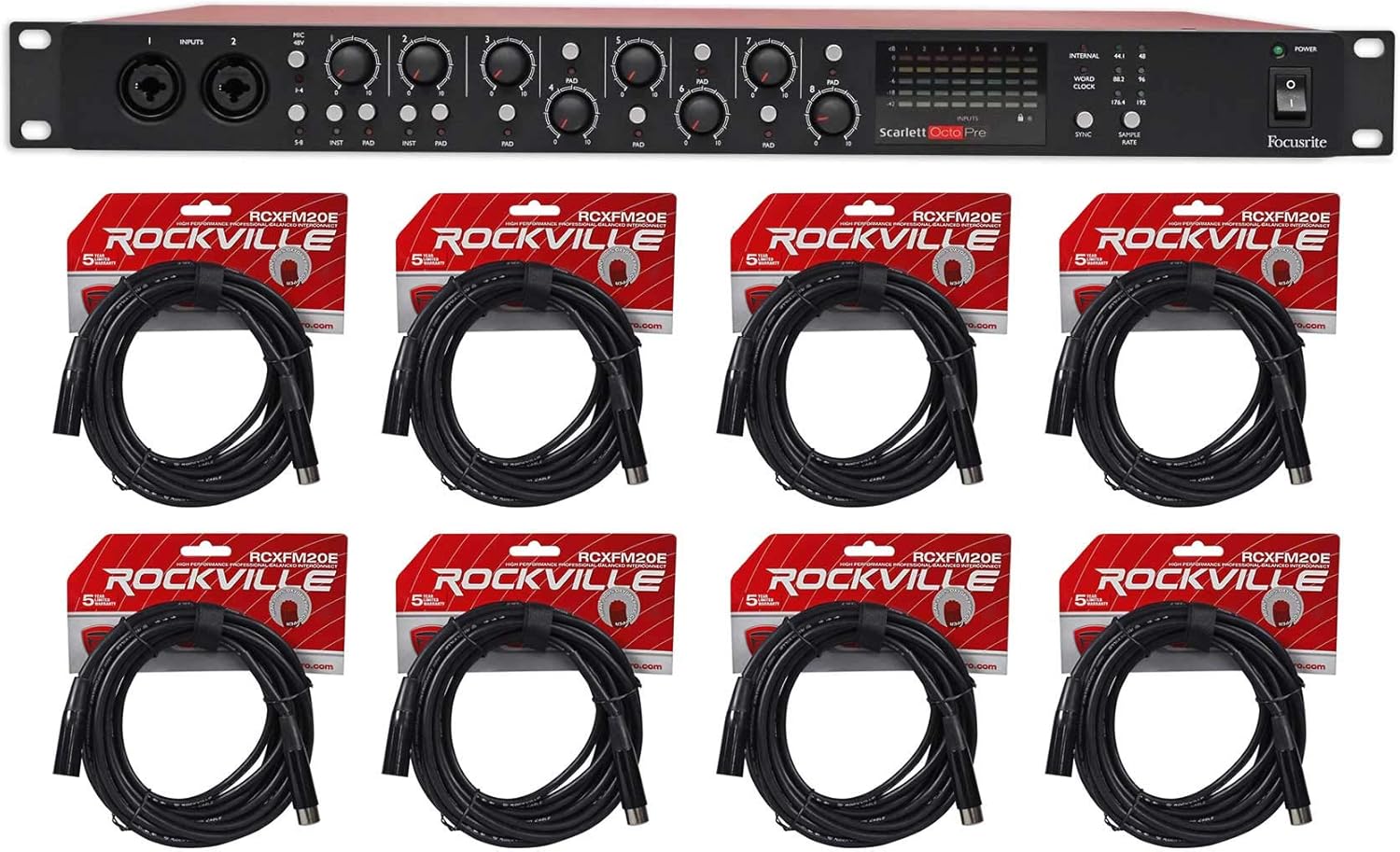 Amazon.com: Focusrite Scarlett OctoPre 8-Channel Microphone Mic Preamp ...
