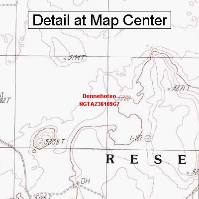 Amazon.com : USGS Topographic Quadrangle Map - Dennehotso, Arizona ...