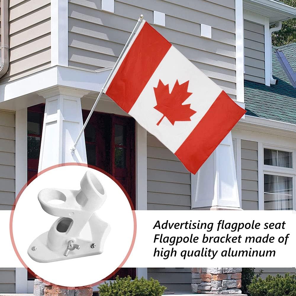 6FT Flag Pole Kit,Rotating Rings Wall Mounted Flag Pole,Stainless Steel ...