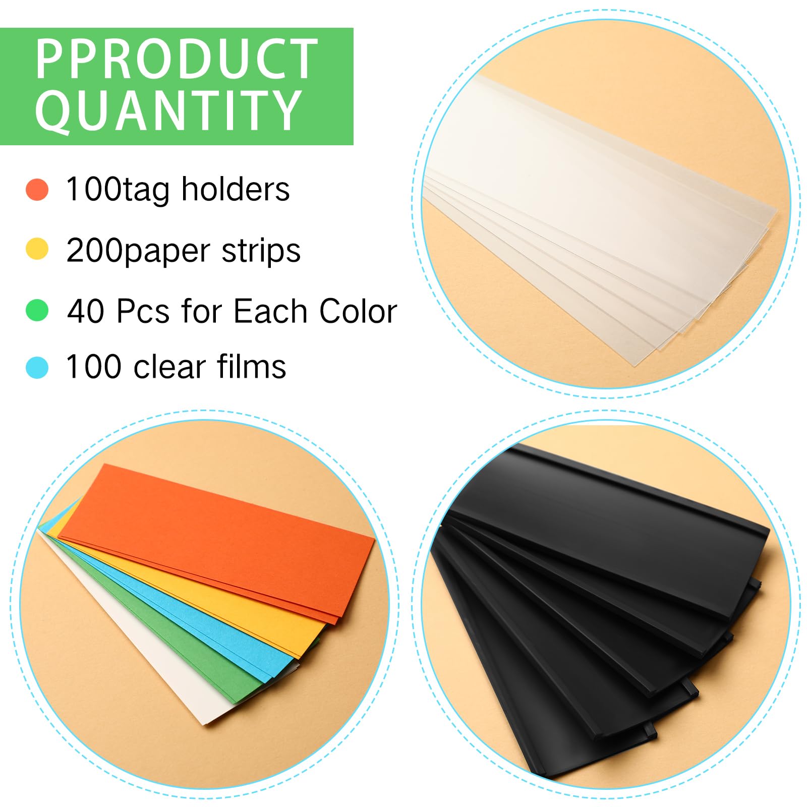 Snapklik.com : Seajan 100 Pcs Magnetic Label Holders C Channel Card ...