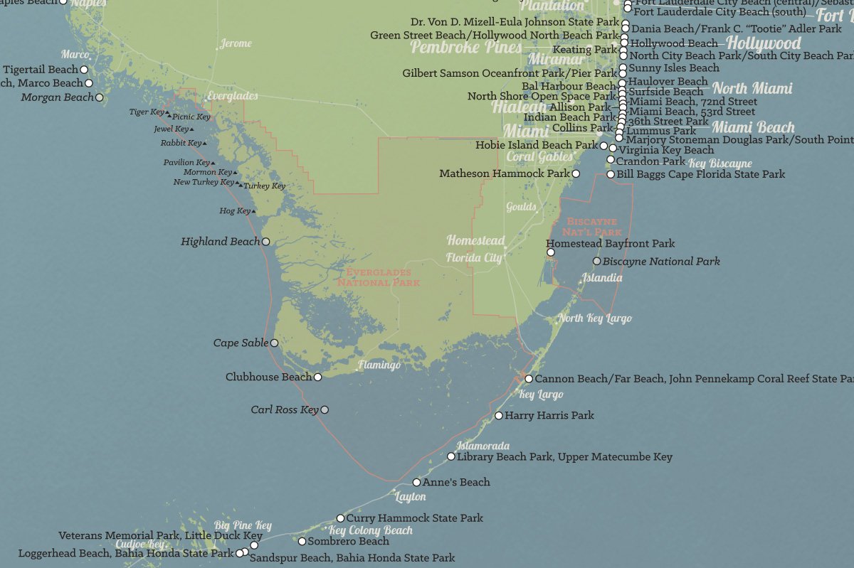 Map Of Southern Florida Beaches Rip Currents To Threaten Beachgoers